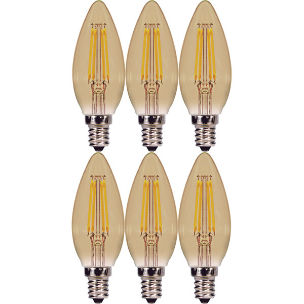 Satco 40 Watt Equivalent C11 E12/Candelabra Dimmable 2000K LED Bulb - Wayfair Canada